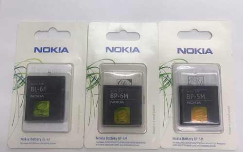 Аккумуляторы Nokia BL-5M, BL-6F, BP-6M