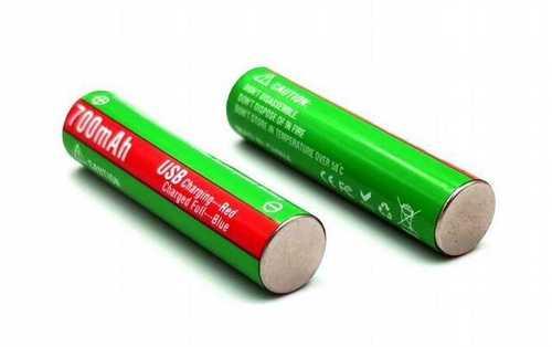 Аккумуляторные батарейки AAA, micro USB, 700 mAh