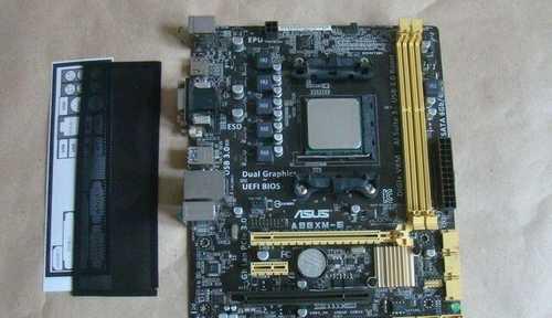Связка AMD FM2+ матплата A88XM-E процессор A8-8650