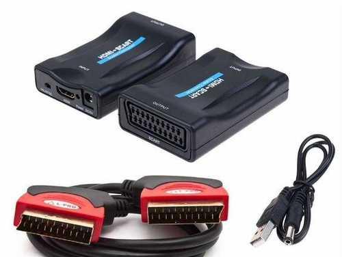 Универсальный комплект Конвертер hdmi) scart+scart