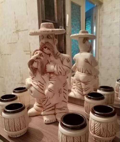 Набор коньячный керамика СССР
