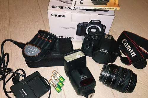 Canon 550D+объектив EF28-105mm + вспышка 430 ex II