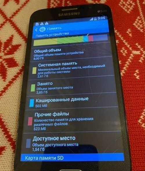 Телефон Samsung Galaxy Mega GT-I9152 рабочий 2sim