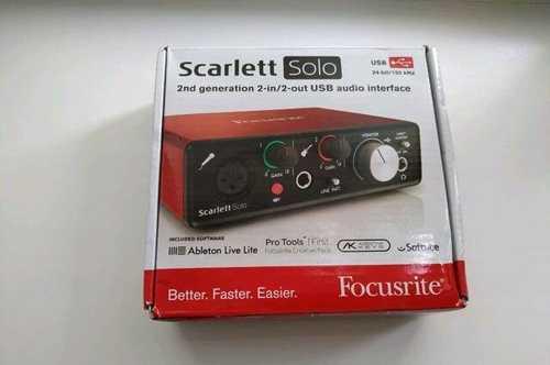 Внешняя звуковая карта focusrite scarlett solo 2nd