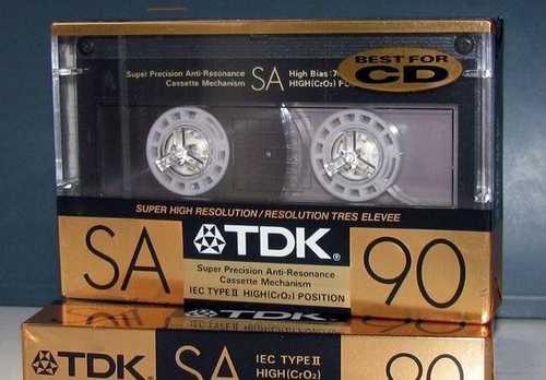 Аудиокассеты TDK SA90 Type II CrO2 1989 г