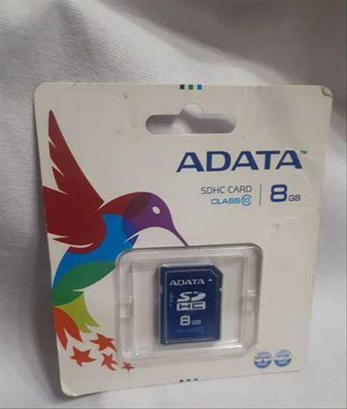 Карта памяти Adata 8 Гб sdhc, новая