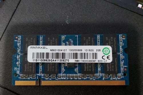 DDR2 2GB ramaxel RMN1740HC48D8F-800-LF/ PC2-6400
