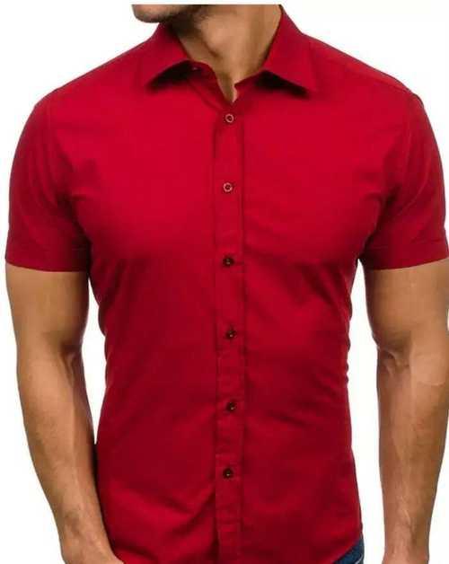 Красная рубашка текст. Мужская рубашка Bolf. Рубашка мужская красная. Красная рубашка с коротким рукавом мужская. Бордовая рубашка мужская.