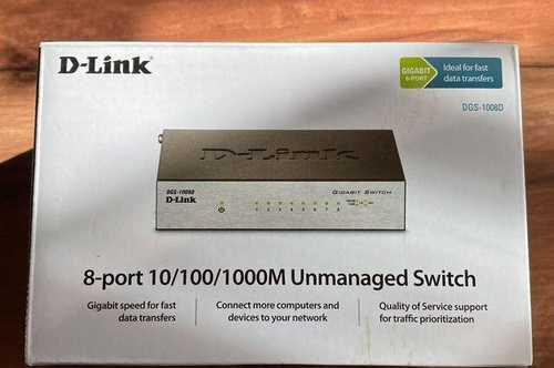 Switch 8-портовый D-Link DGS-1008D