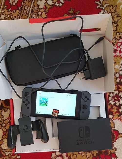 Nintendo Switch (2ая ревизия) + чехол + Zelda