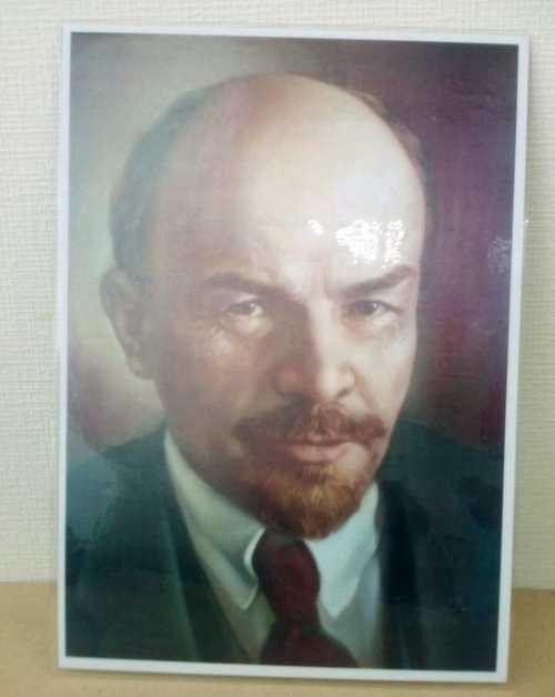 Картина репродукция портрет Ленин формат А-4 ламин