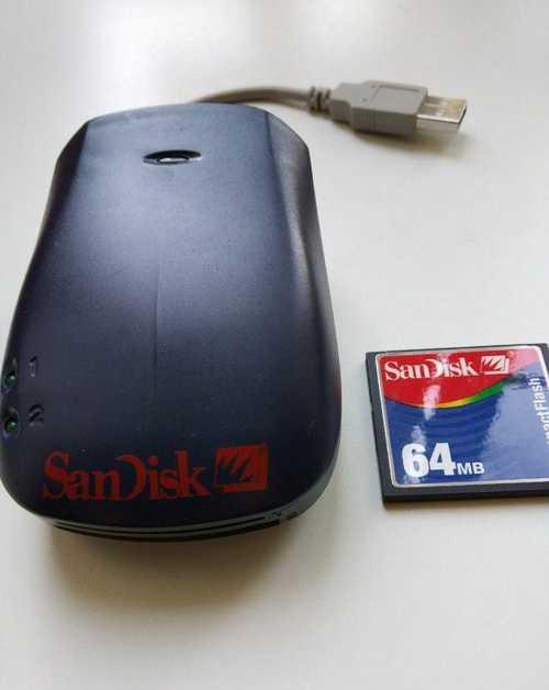 Картридер с картой памяти SanDisk ImageMate