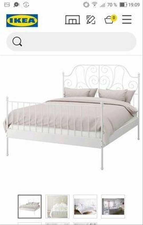 Кровать ikea лейрвик 160х200