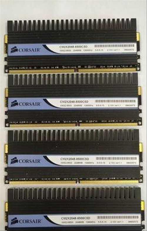 Corsair Dominator DDR2 8Gb (2Gb x 4 шт.)
