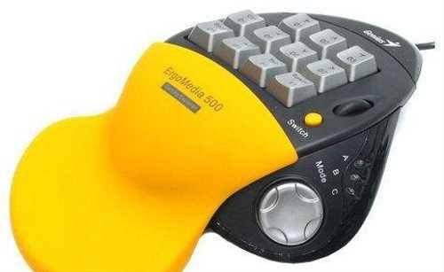Игровая клавиатура Genius ErgoMedia 500 Yellow-Bla