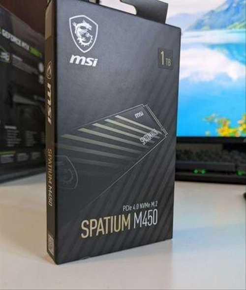 SSD MSI Spatium M450 1000гб, M.2, NVMe PCIe 4.0