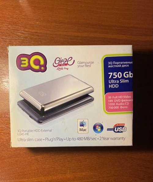 Портативный жесткий диск 3Q 750gb