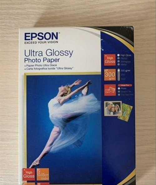 Новая фотобумага Epson ultra glossy, 300 g/m, 50 s