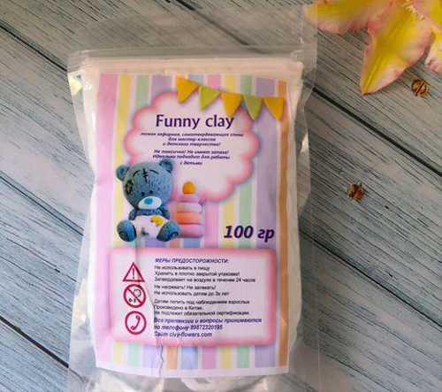 Полимерная зефирная глина Funnyclay 100гр белая