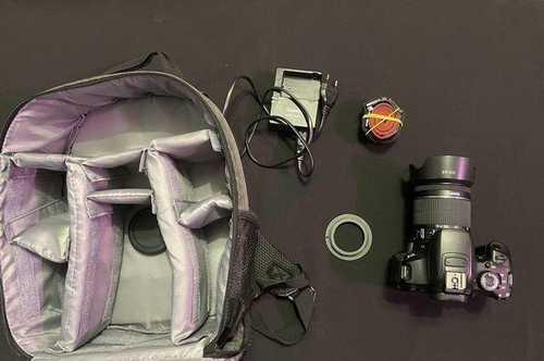 Canon 650d + 18-55 STM + сумка