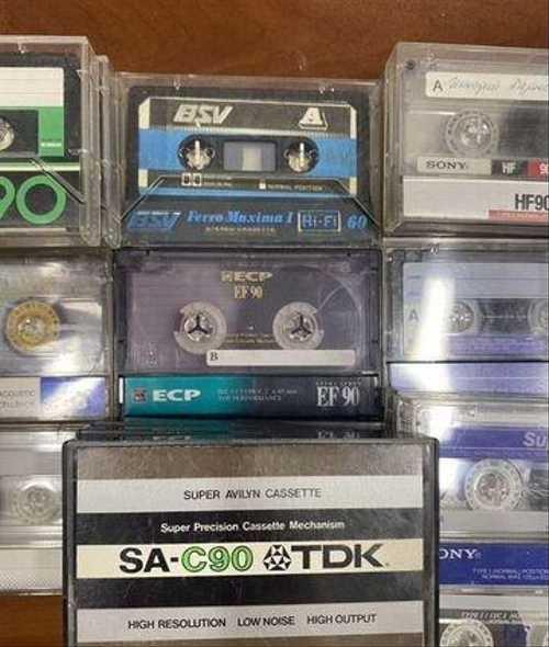 Коллекция аудио кассет СССР-80/90 разных марок