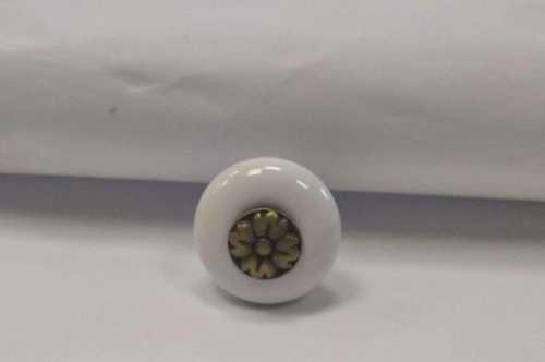 Ручка кнопка (керамика + бронза)