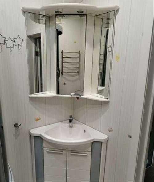 Мебель для ванной. Шкаф, Тумба-раковина, зеркало