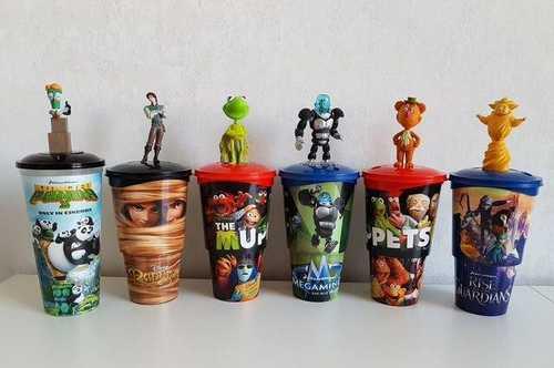 Коллекция стаканов с героями мультфильмов Disney
