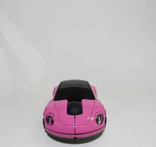 Мышь в виде автомобиля беспроводная розовая