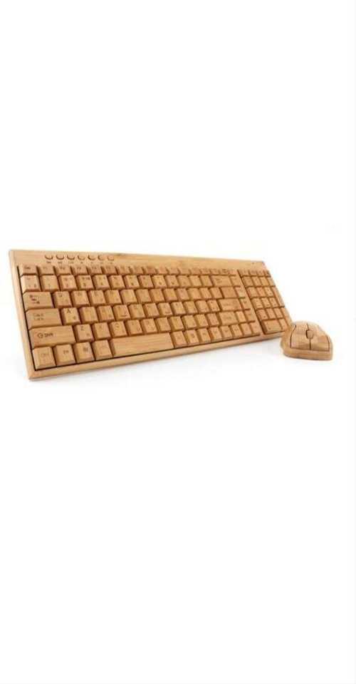 Бамбуковый комплект клавиатура + мышь