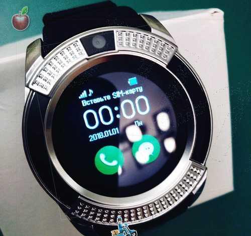 Умные Часы Smart Watch V8 Серебро
