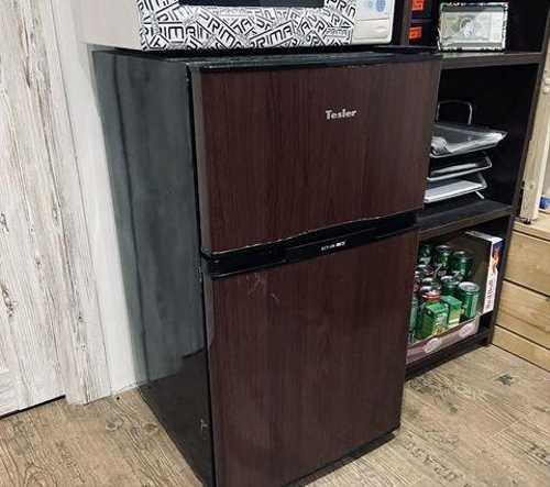 Холодильник tesler rct-100 wood