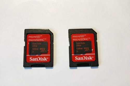 Карты памяти SanDisk Ultra 128 Гб (2 штуки)