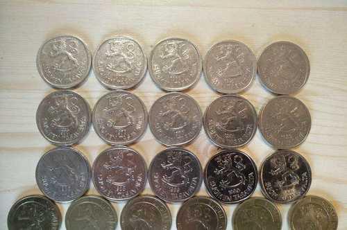 Монеты Финляндии 1 марка 1971-1998