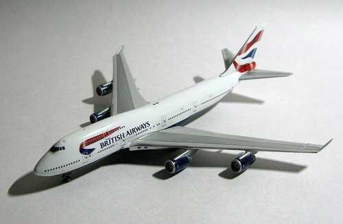 Модель самолета Boeing 747 British Airways 1:400