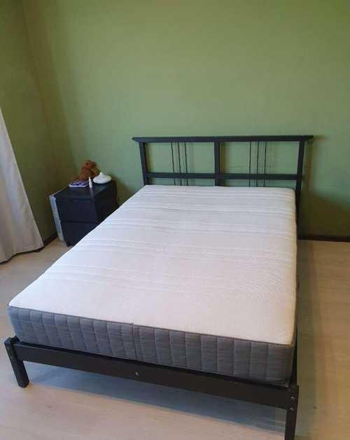 Кровать IKEA 200х140 рикене с матрасом ховаг