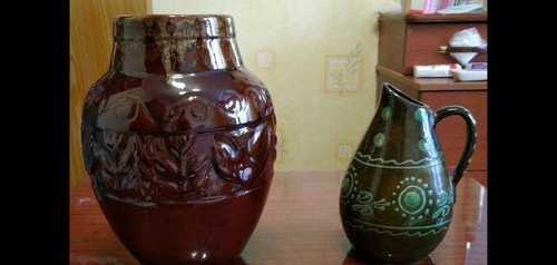 Кувшин и ваза керамическая