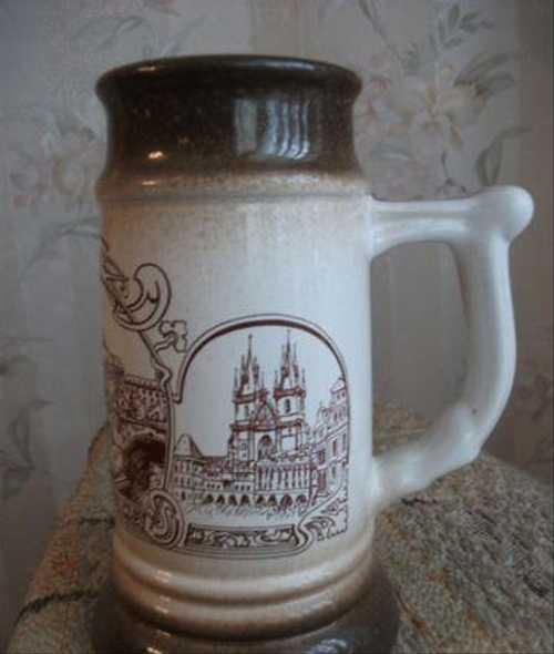 Кружка пивная, сувенирная керамика (Чехия)