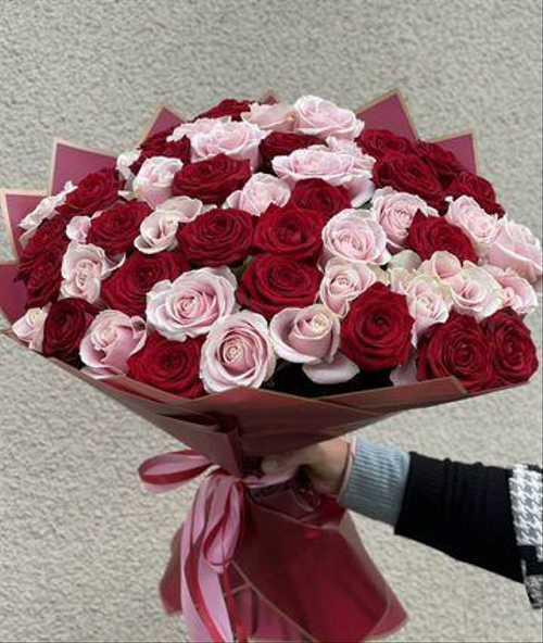 51 ароматная роза букет - цветы