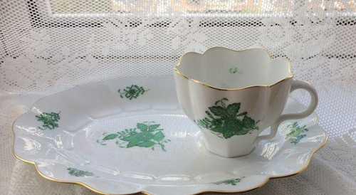 Кофейная пара Herend apponyi green