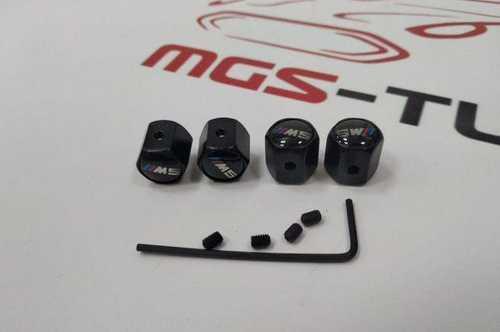 Колпачки на ниппель "M5" Black с антикражей Bmw