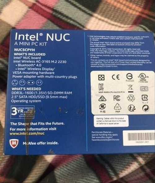 Мини пк Intel NUC5cpyh