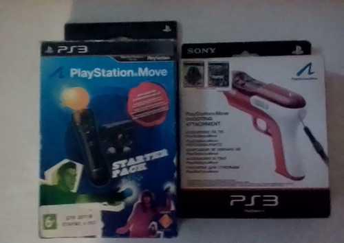 PS 3 Move StarterPack + Пистолет.Новые