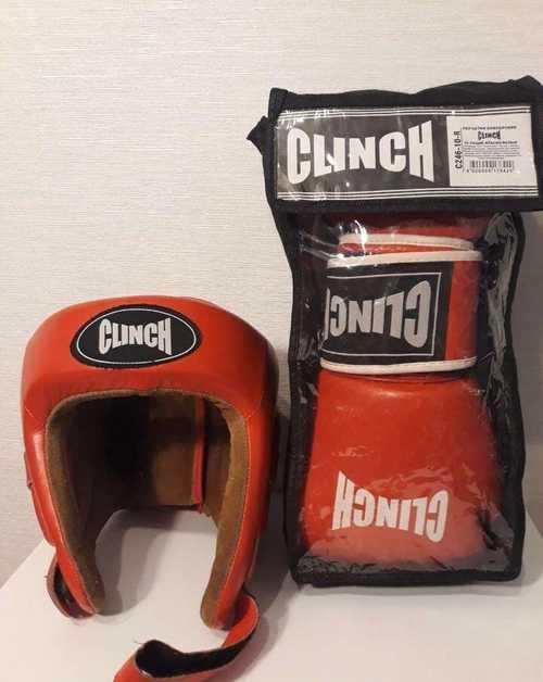 Боксерские шлем и перчатки clinch