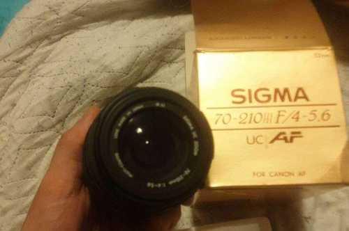 Объектив Sigma 70-210 мм f/4-5.6 Canon AF