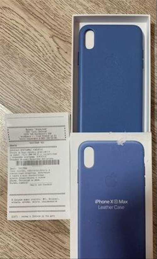 Apple Leather Case iPhone XS Max (синие сумерки)