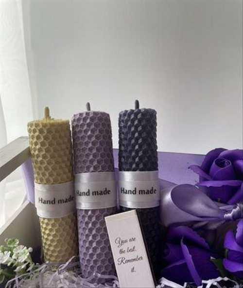 Набор свечей из вощины “Lavender”