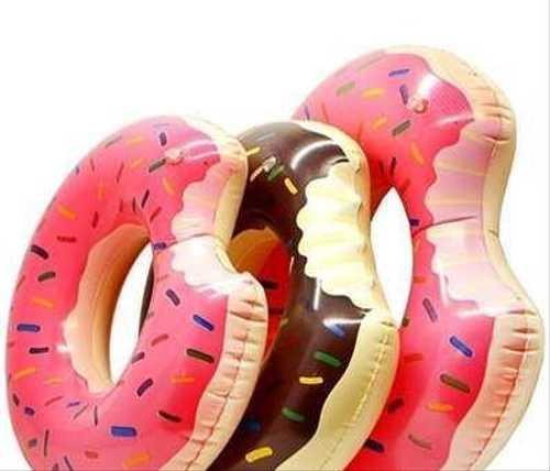 Надувной круг для плавания "Пончик" 60-90см