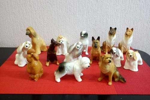 Коллекция статуэток собак фарфор