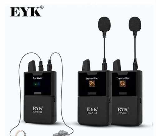 Беспроводной микрофон EYK EW-C102 выход наушники